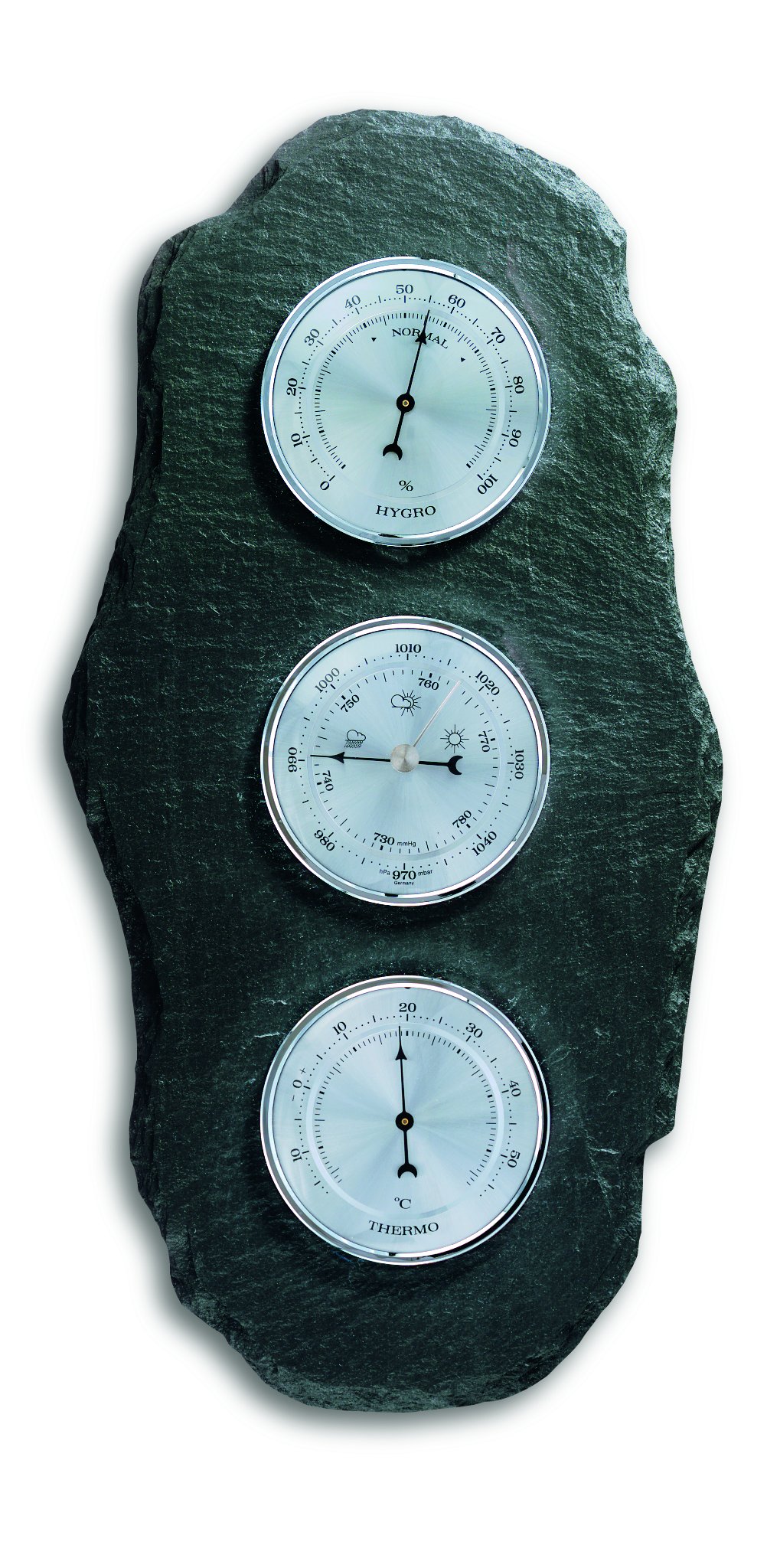Analogue weather station made of slate | TFA Dostmann