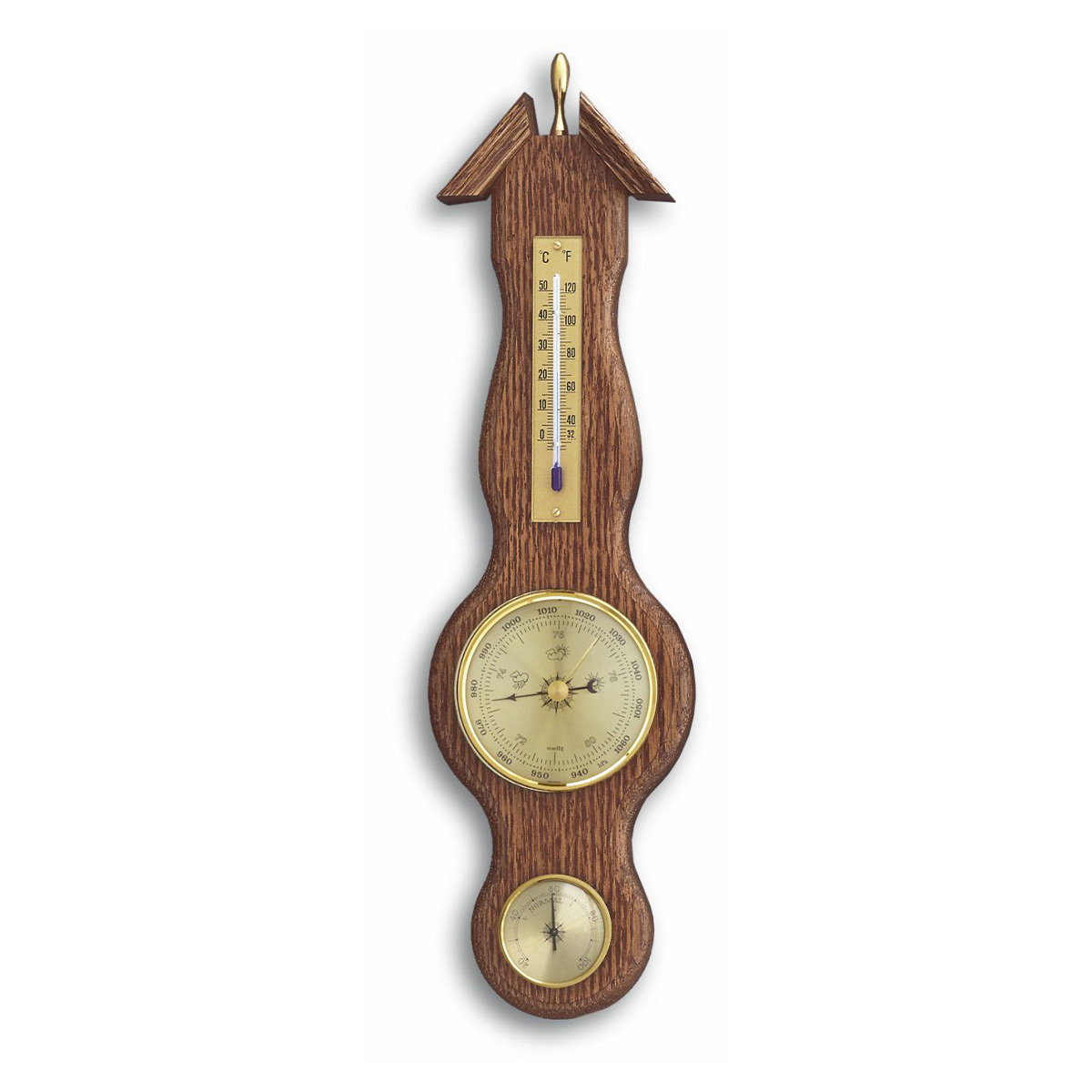 Analogue Weather Station Made of Oak | TFA Dostmann