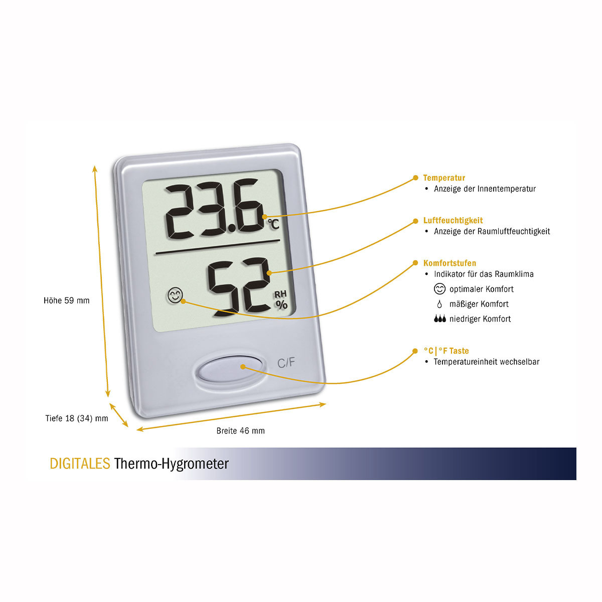 Digitales Thermo-Hygrometer | TFA Dostmann