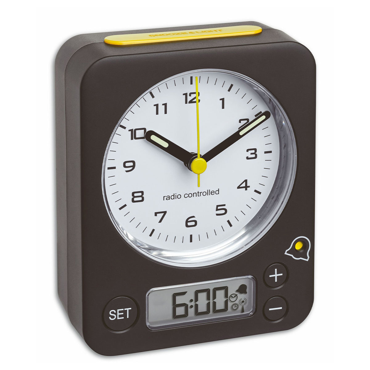 Analoger Funk-Wecker mit digitaler Alarmeinstellung COMBO | TFA Dostmann