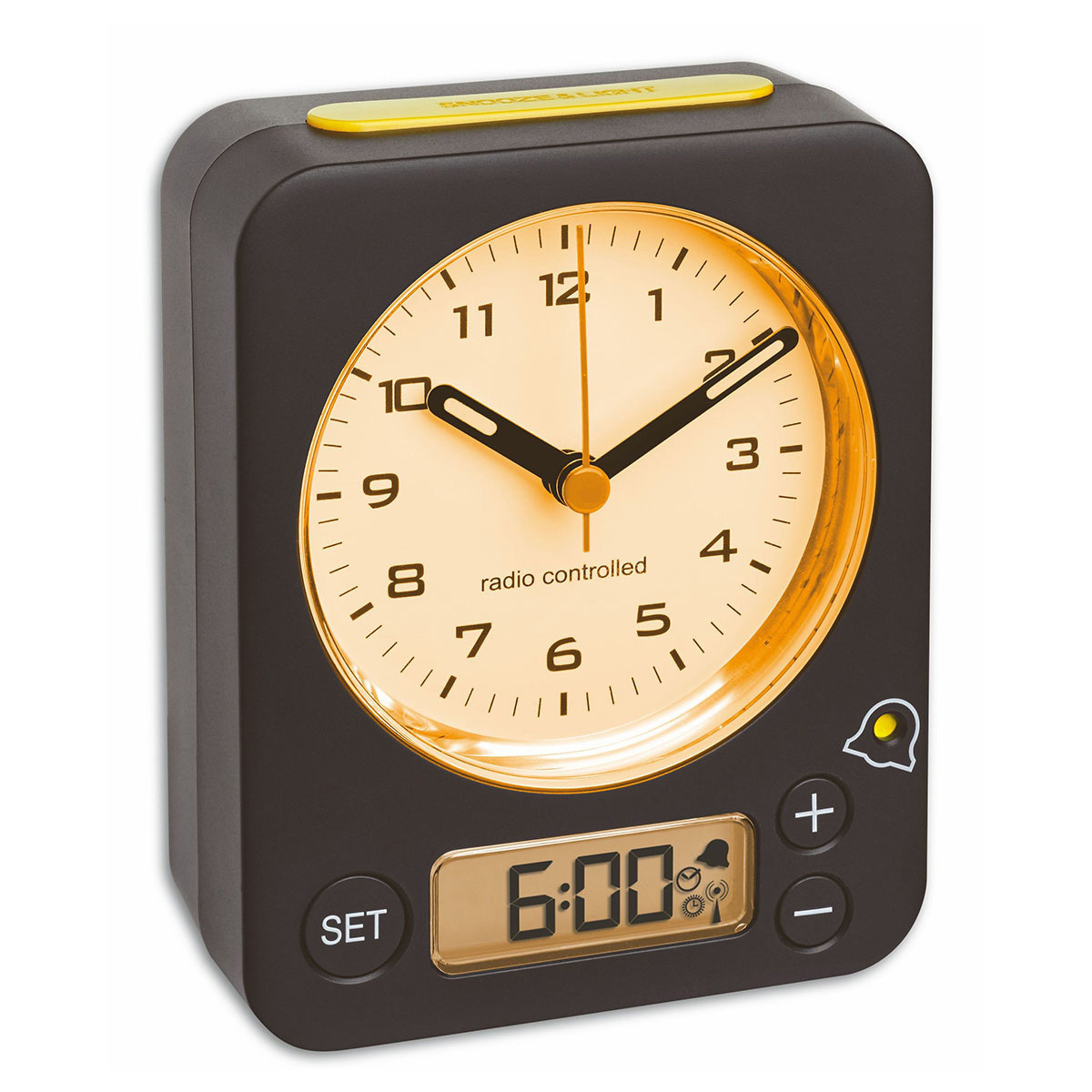 Analoger Funk-Wecker mit digitaler Alarmeinstellung COMBO | TFA Dostmann