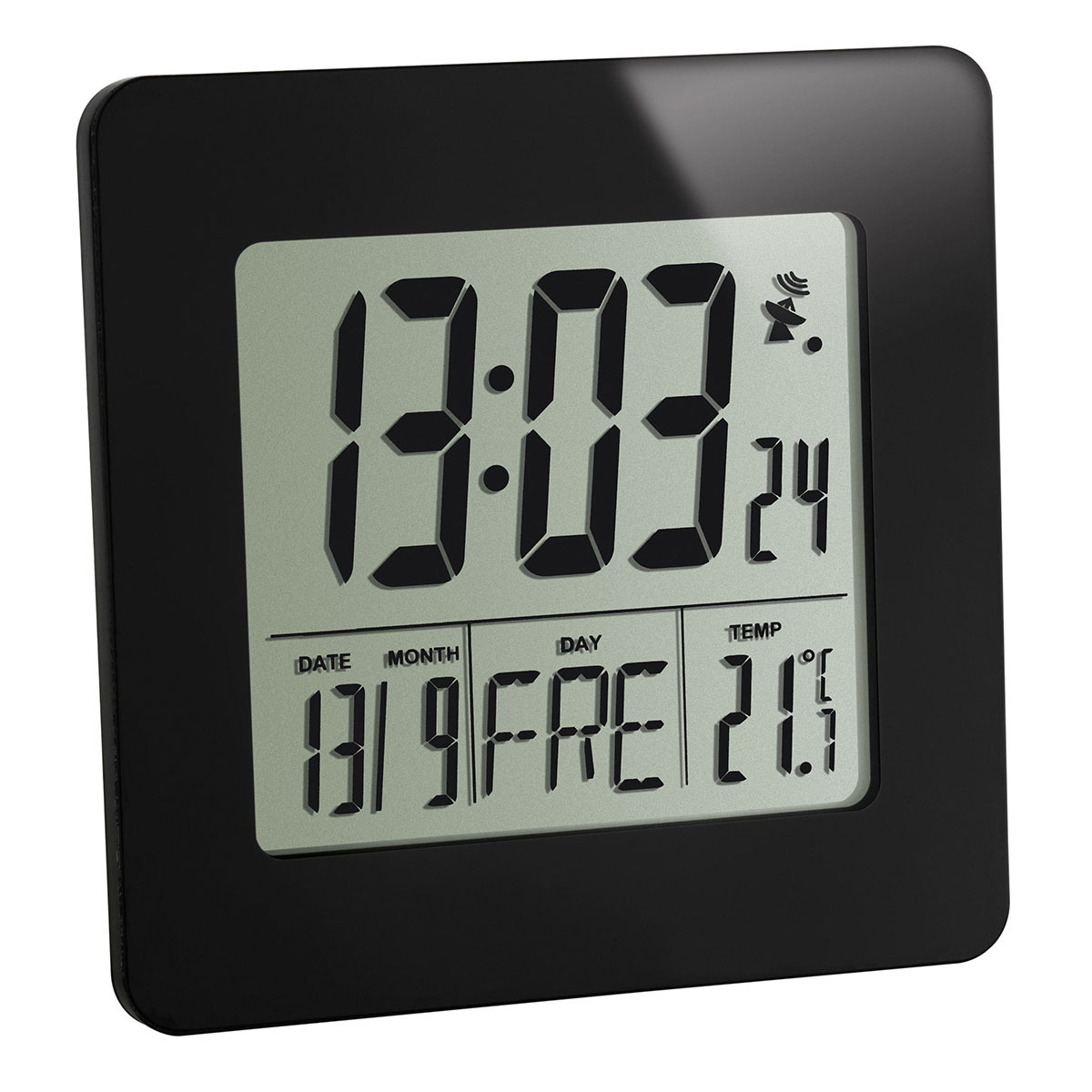 Digital radio-controlled alarm clock with temperature | TFA Dostmann