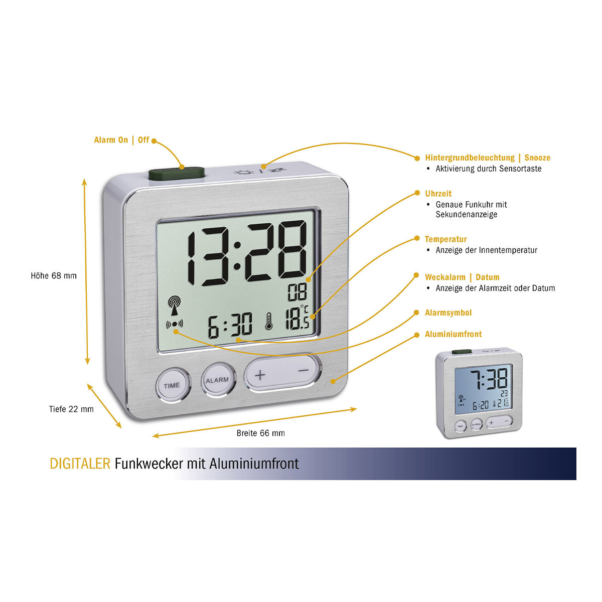 Digitaler Funk-Wecker | TFA Dostmann