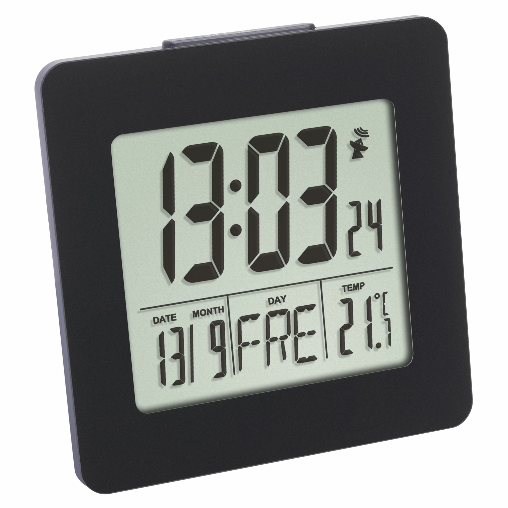 Digital radio-controlled alarm clock with temperature | TFA Dostmann