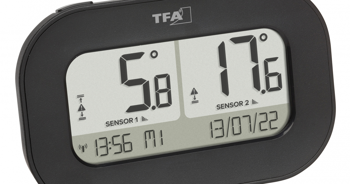 Wireless thermometer with two transmitters DOUBLE-CHECK | TFA Dostmann