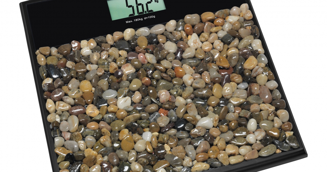 Digital Bathroom Scales with Pebbles ROCK 'N' ROLL | TFA Dostmann