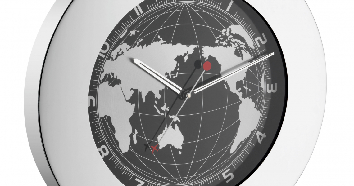 Analogue designer wall clock with stainless steel frame | TFA Dostmann