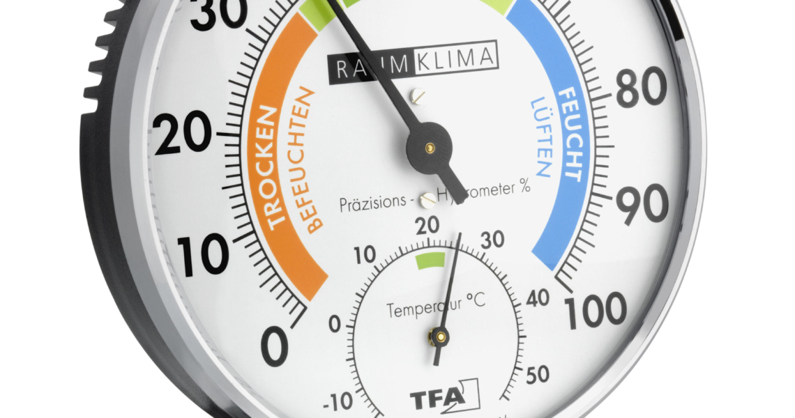 Analoges Thermo-Hygrometer mit Metallring | TFA Dostmann