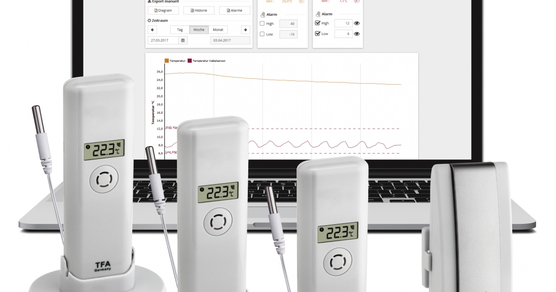 Starter-Set mit 3 Temperatursendern WEATHERHUB OBSERVER | TFA Dostmann